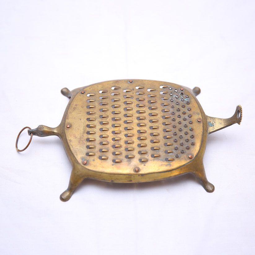 Vintage Brass Tortoise Shaped Cheese Grater with Coconut Scraper | Bra ...