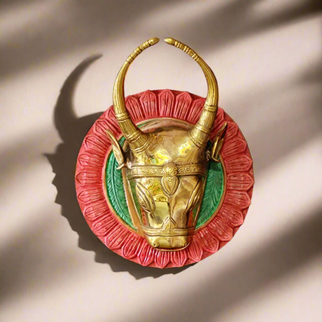 Brass Bull Head Wall Décor – Kaareegaree